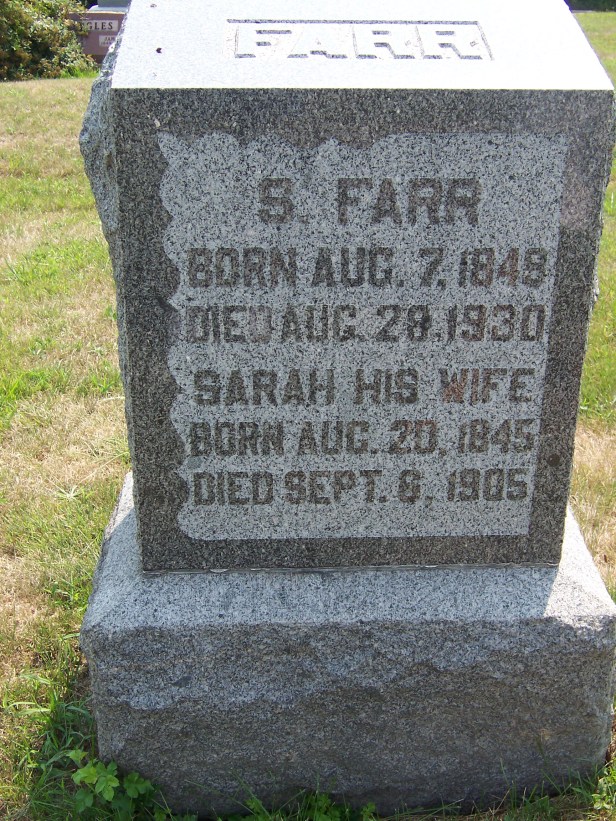 Samuel Farr 1849 – Farr's of Fulton County, Illinois